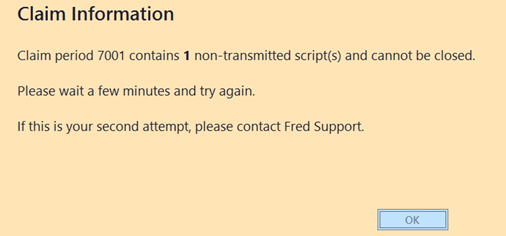 Close a claim in Fred Dispense Plus – Knowledge base