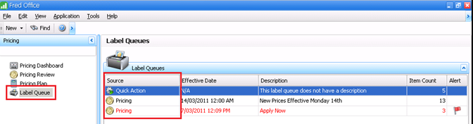 Label queue – Knowledge base