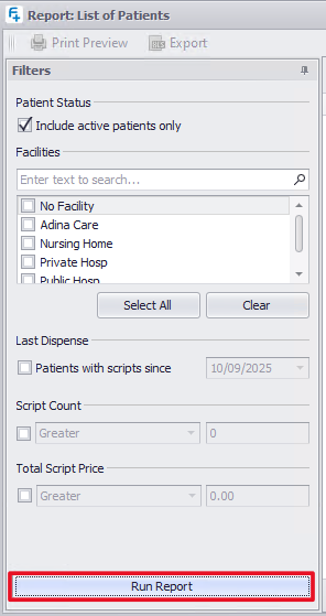 How to customise the List of Patients report – Knowledge base