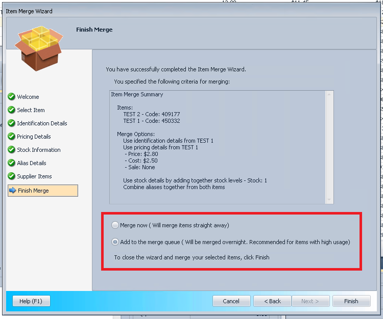 Merge Item Cards – Knowledge base