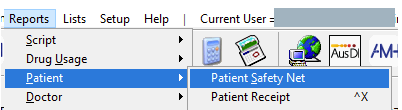 How to generate a Patient Safety Net Report – Knowledge base