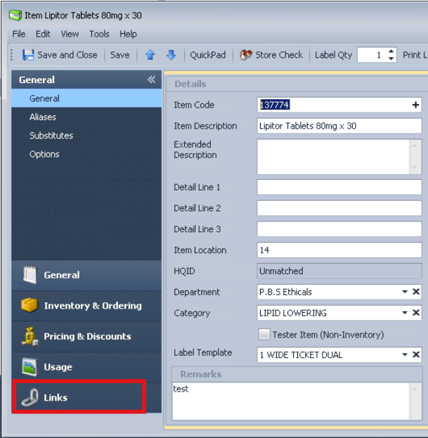 Drug Linking in Fred Office Plus – Knowledge base