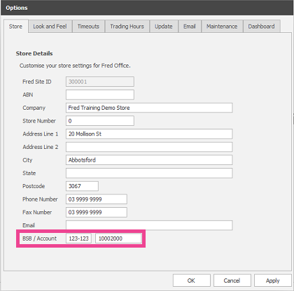 Print Pharmacy BSB and Account details on account statements ...