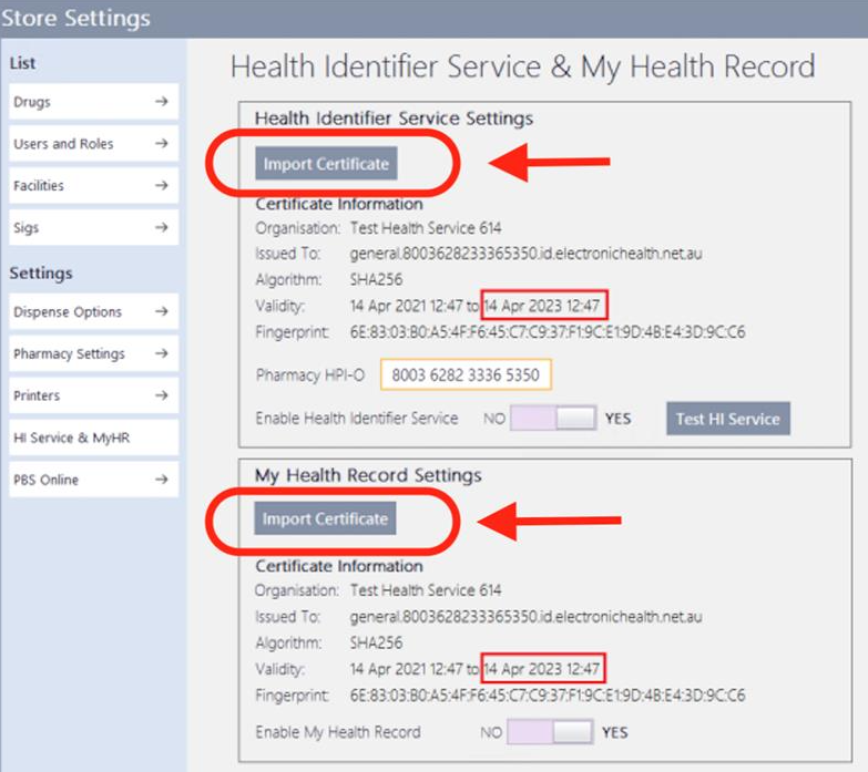 How to import a new NASH certificate into Fred Dispense Plus ...