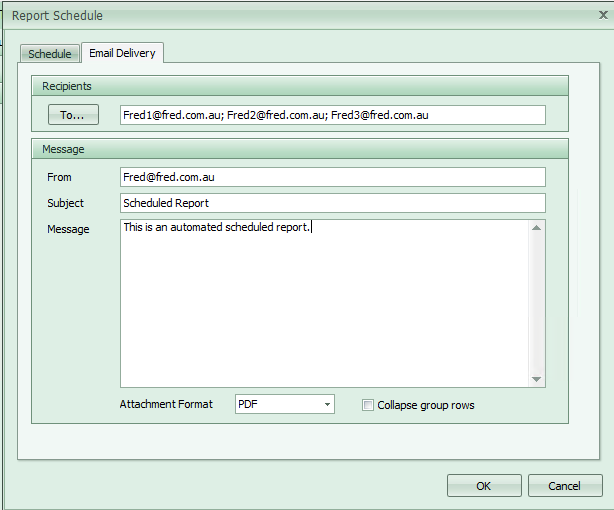 Schedule a Fred Office Plus Report – Knowledge base